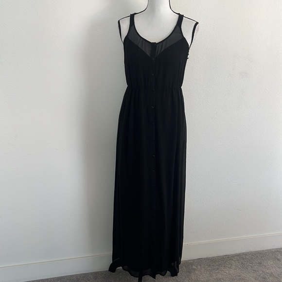 Sparkle & Fade | Dresses | Sparkle Fade Black Button Front Dress S ...